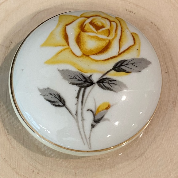 Storage & Organization | Yellow Rose Trinket Holder Jewelry Box ...
